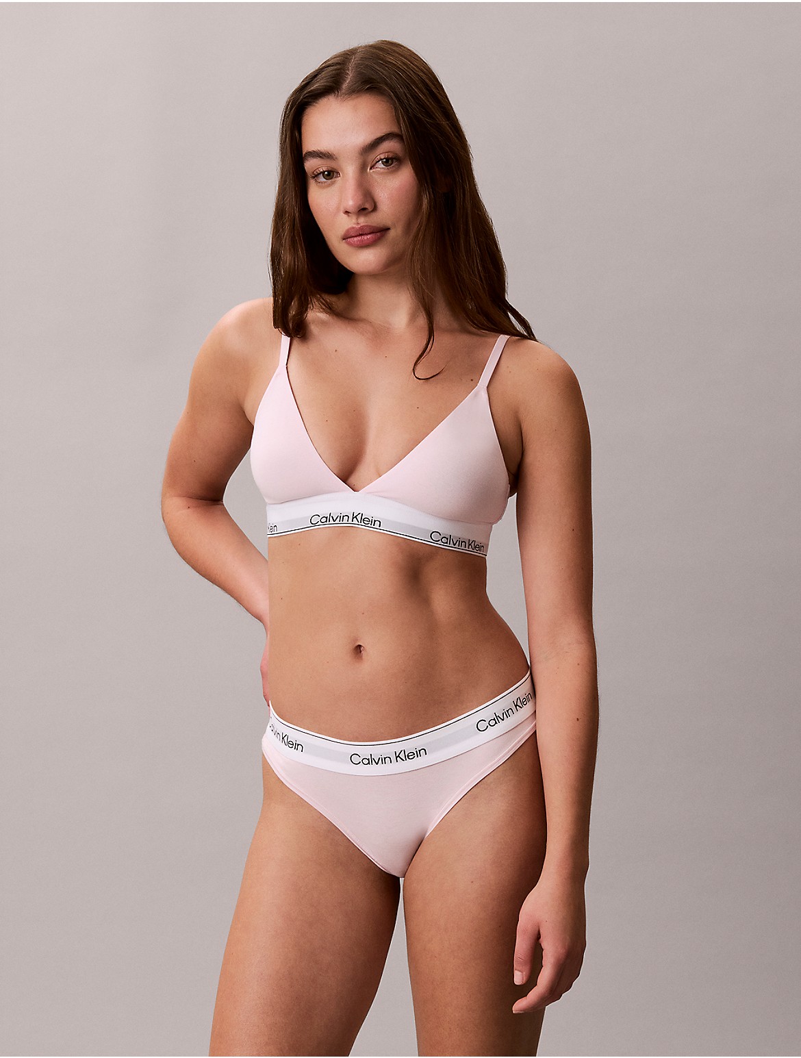 CALVIN KLEIN icon cotton modal lightly lined triangle bralette